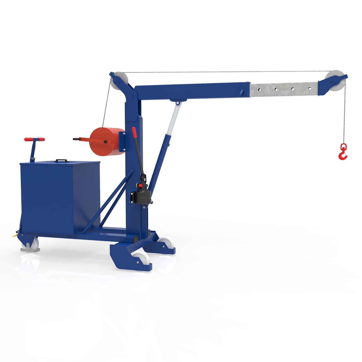 Werkstattkran Gegengewichtskran, Traglast 1000 kg, teleskopierbarer ...